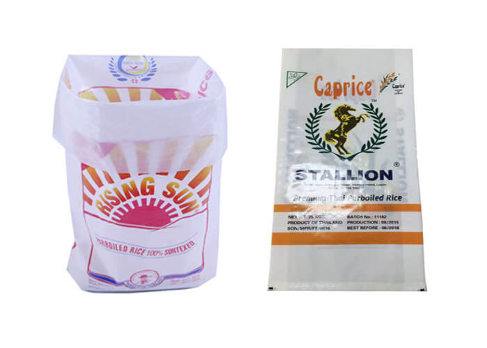 Eco Friendly Rice Packaging Bags , 20 Kg Rice Bag Polypropylene Folded